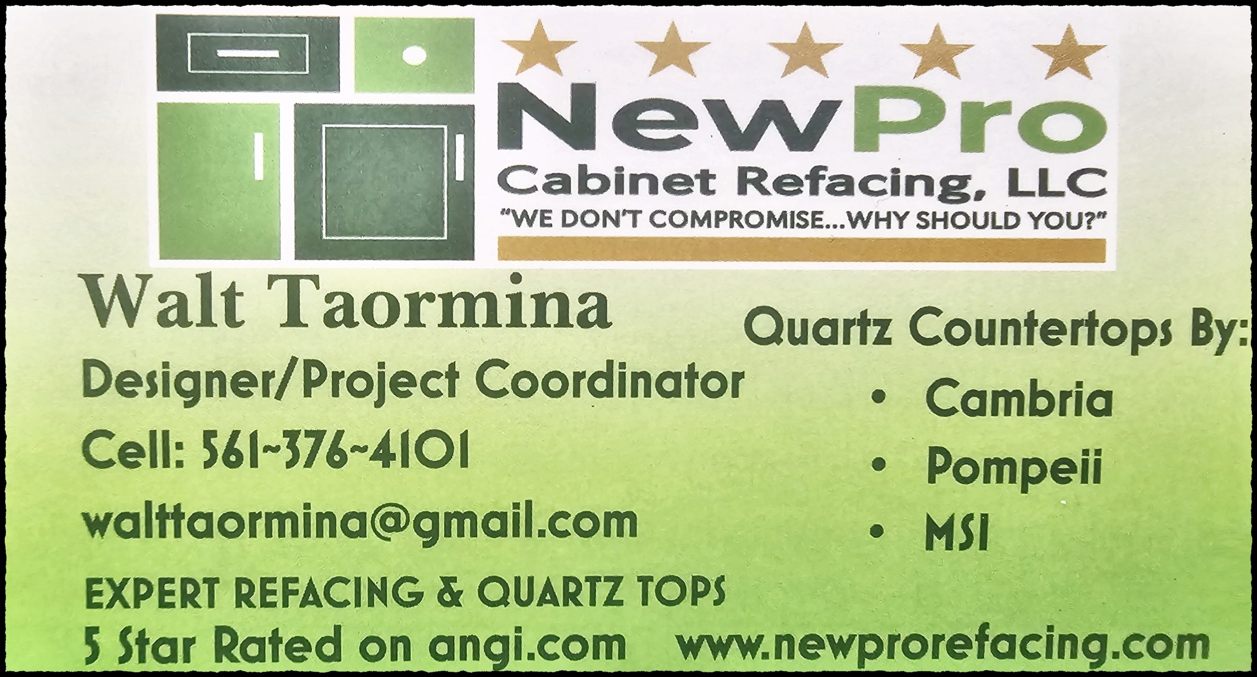 NewPro 5.0 Stars Cabinet Refacing Boca Raton Marina Del Ray